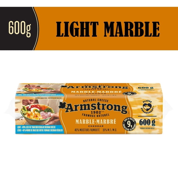 Armstrong Light Marble Cheddar Cheese, 600 g - Walmart.ca
