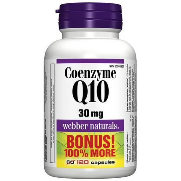 Webber Naturals® Coenzyme Q10, 30 mg, 60 capsules - Walmart.ca