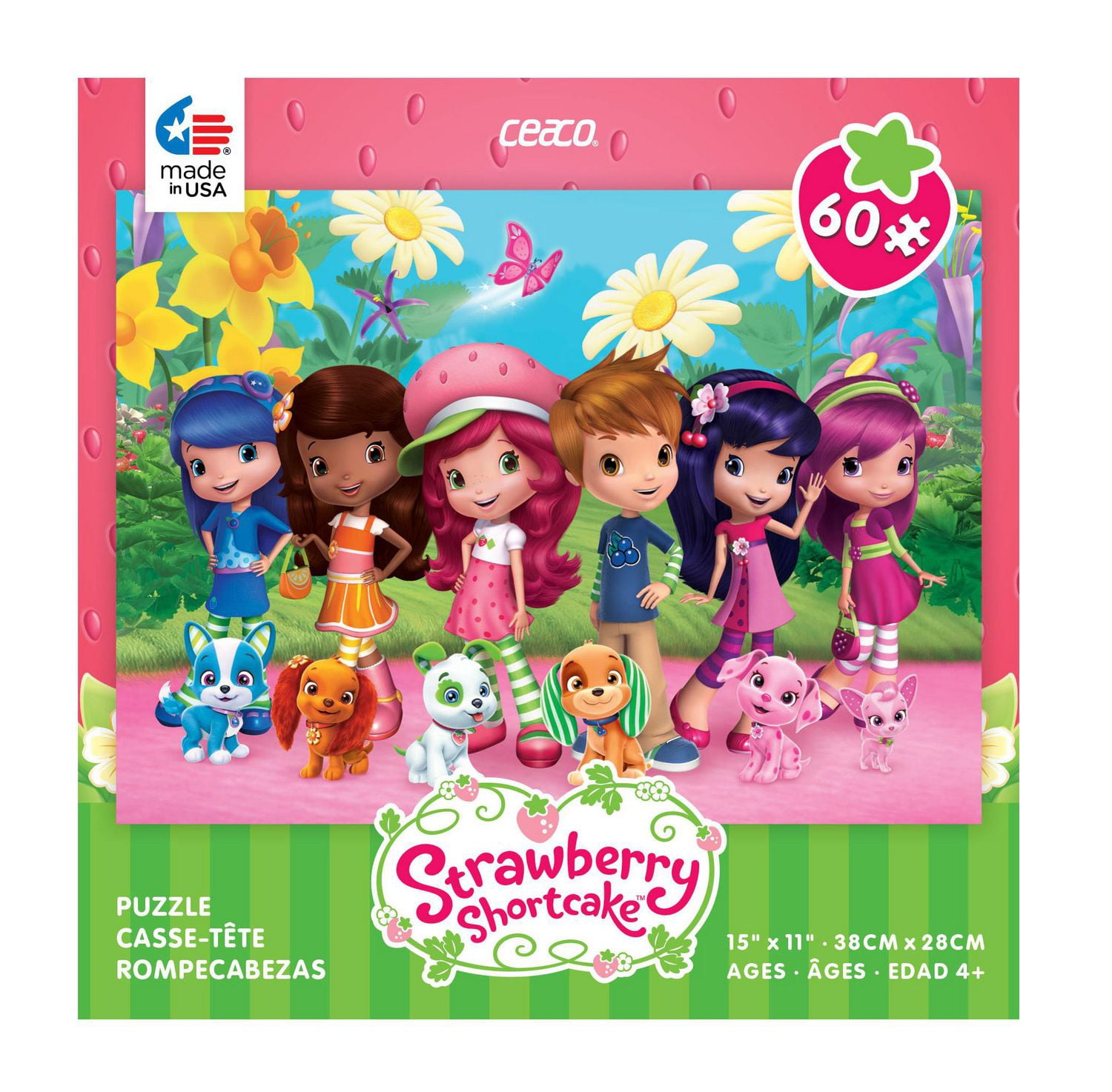 Ceaco 60-Piece Puzzle Strawberry Shortcake with Friends and Pets ...