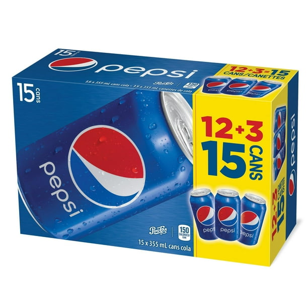 Pepsi, 355mL Cans, 15 Pack, 15x355mL - Walmart.ca