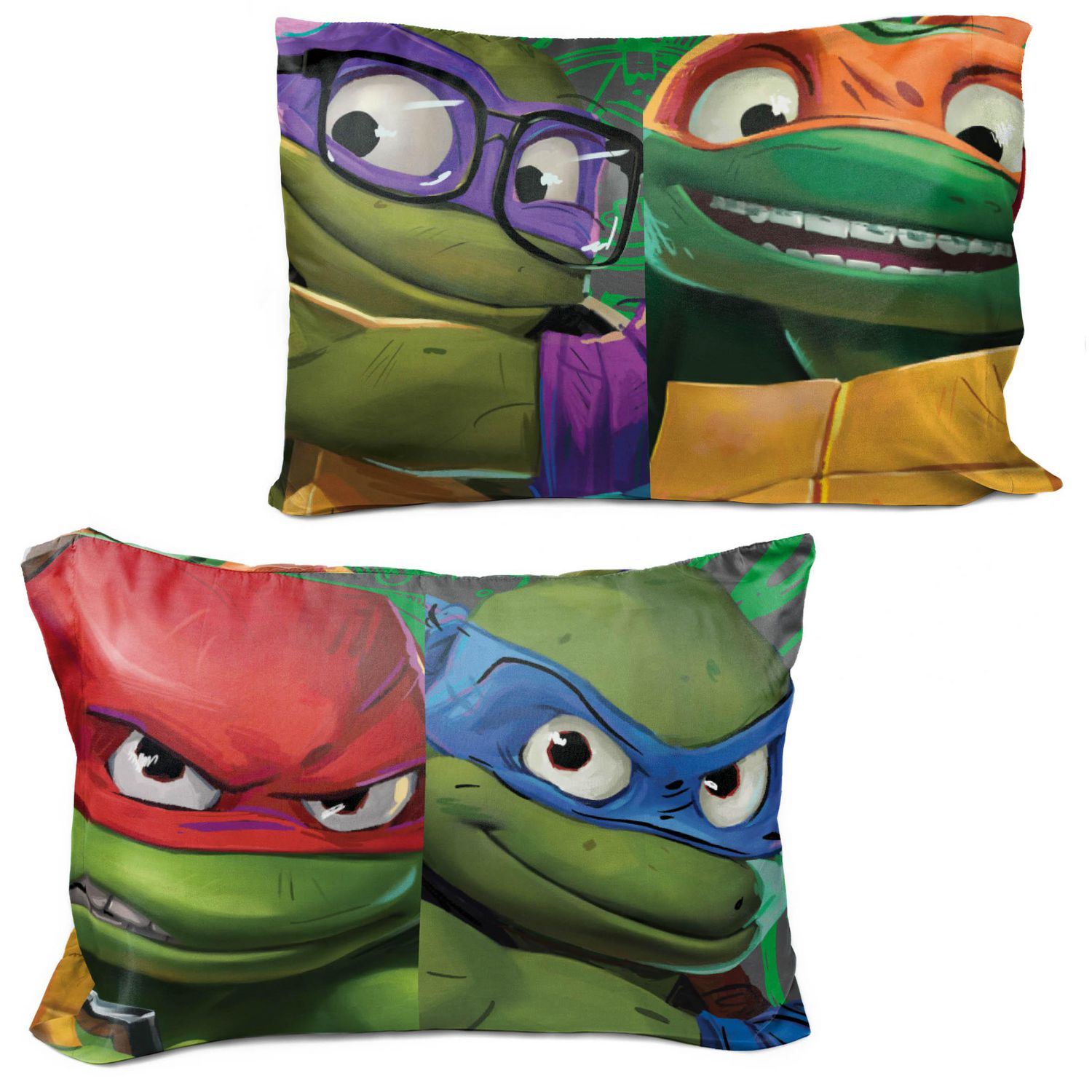 Teenage Mutant Ninja Turtles Kids' Reversible Standard Pillowcase, 100% ...