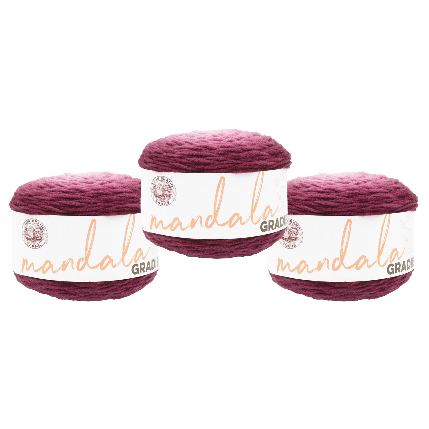 Lion Brand Mandala® Gradient Yarn #4 Medium/Worsted Yarn 150g/270m 3 ...