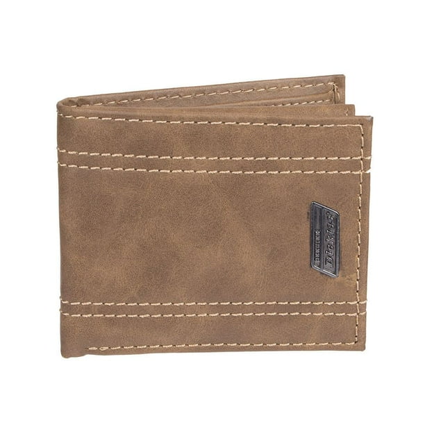 Genuine Dickies Men's Passcase Tan Leather Wallet, One size - Walmart.ca