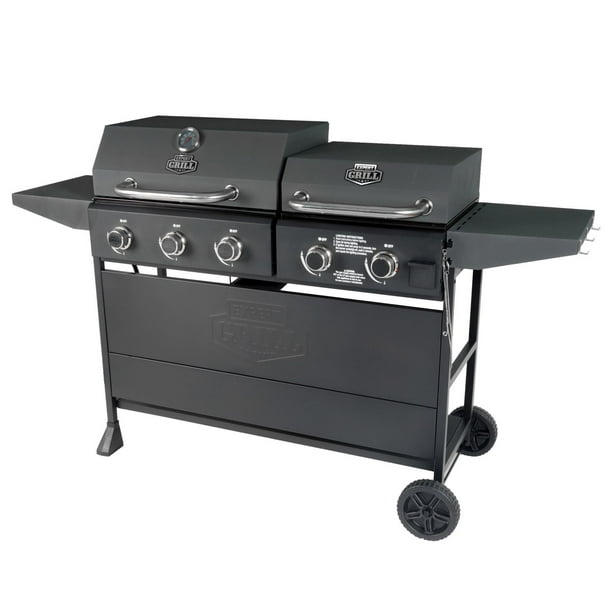 Combiné gaz/gril EXPERT GRILL à 5 brûleurs, noir, GGC2552WA-C - Walmart.ca