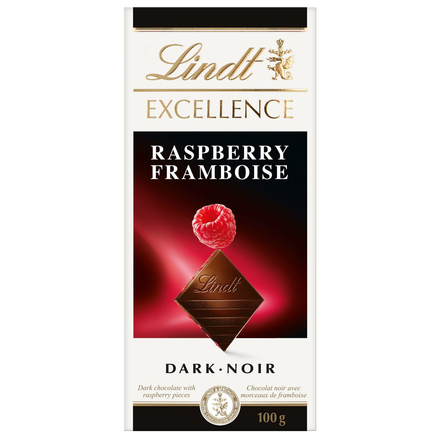Lindt EXCELLENCE Raspberry Dark Chocolate Bar, 100g | Walmart Canada