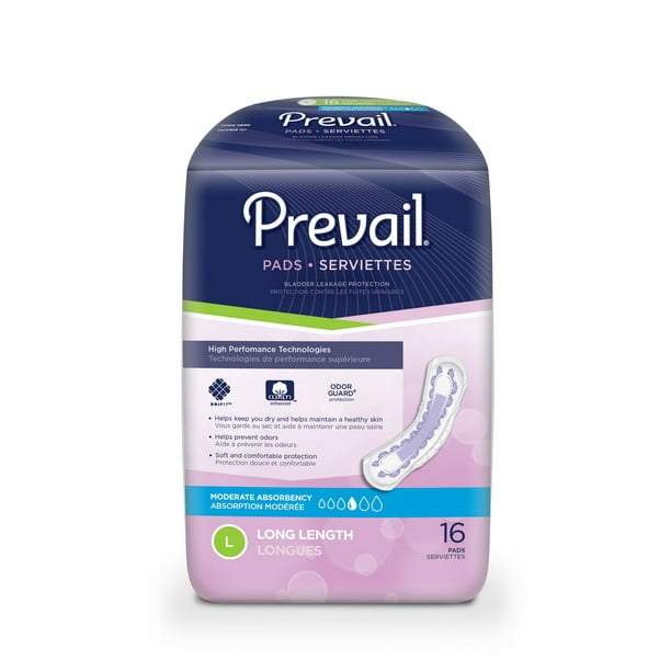 PREVAIL® Incontinence Long pads,16 units - Walmart.ca