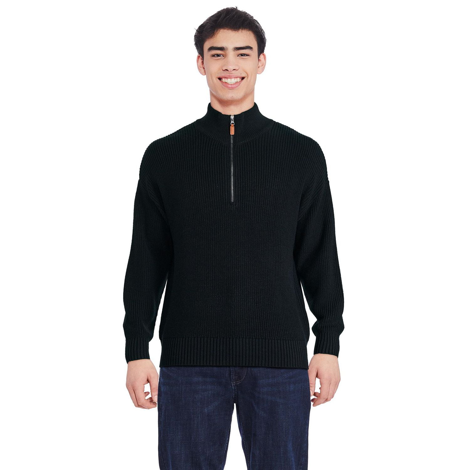 Click here for George Mens Ribbed Half-Zip Sweater M prices