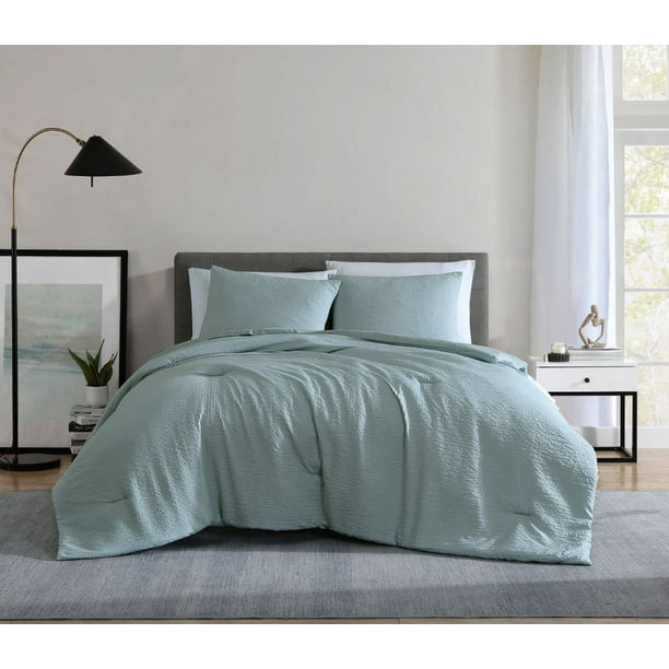 Mainstays 3 Piece Seersucker Comforter Set, Available in Double/Queen ...