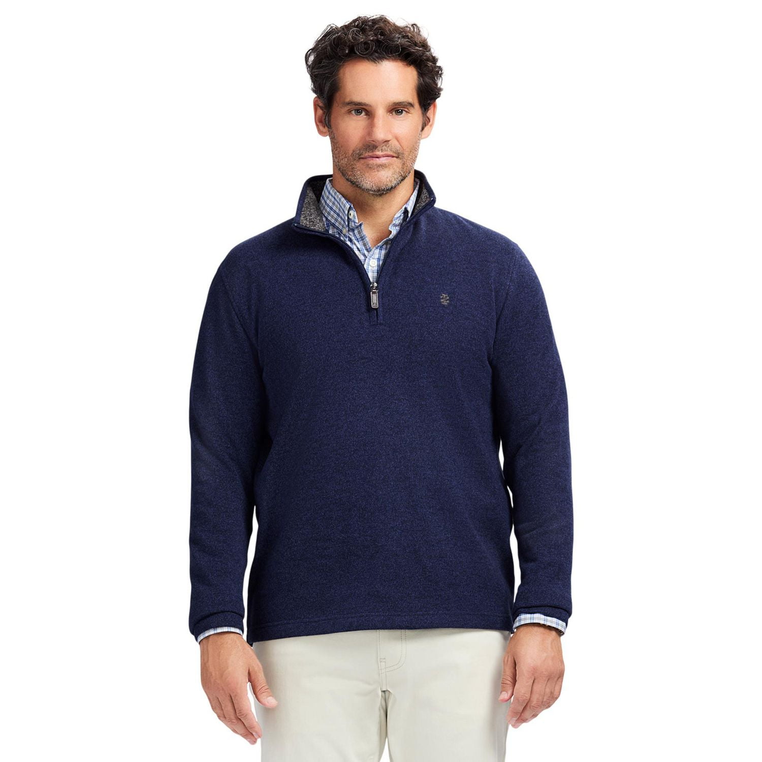 Click here for Izod Mens Quarter Zip Sweater Fleece M prices