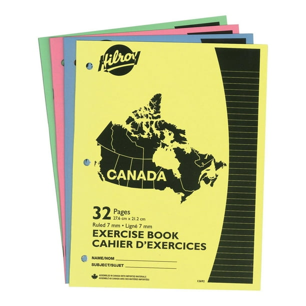 Hilroy® Canada Exercise Book, 4 Pack , 10-7/8 X 8-3/8, 32 Pages ...