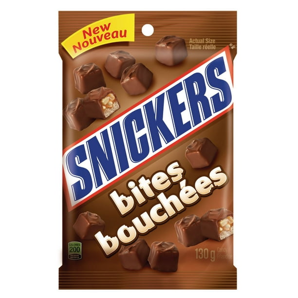 Snickers Bites Chocolate Candy Bar Bites, 130g - Walmart.ca