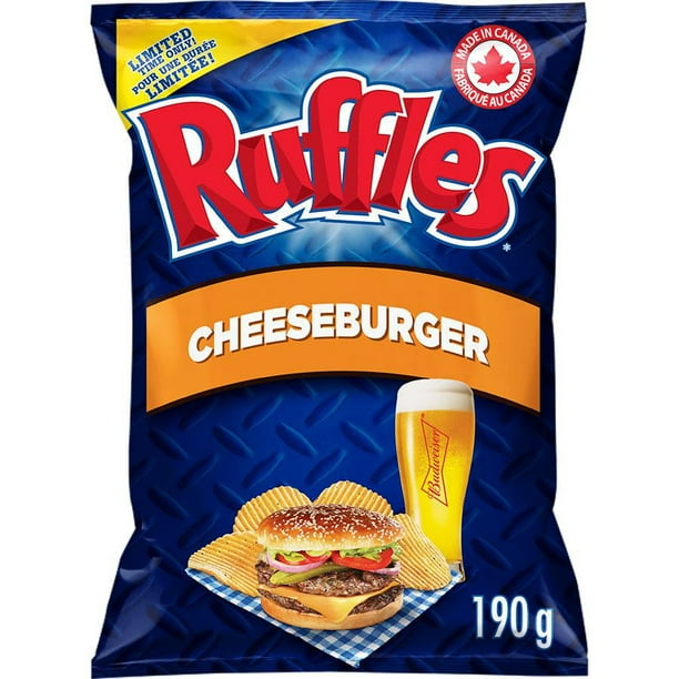 Ruffles Cheeseburger Potato Chips, 190GM - Walmart.ca