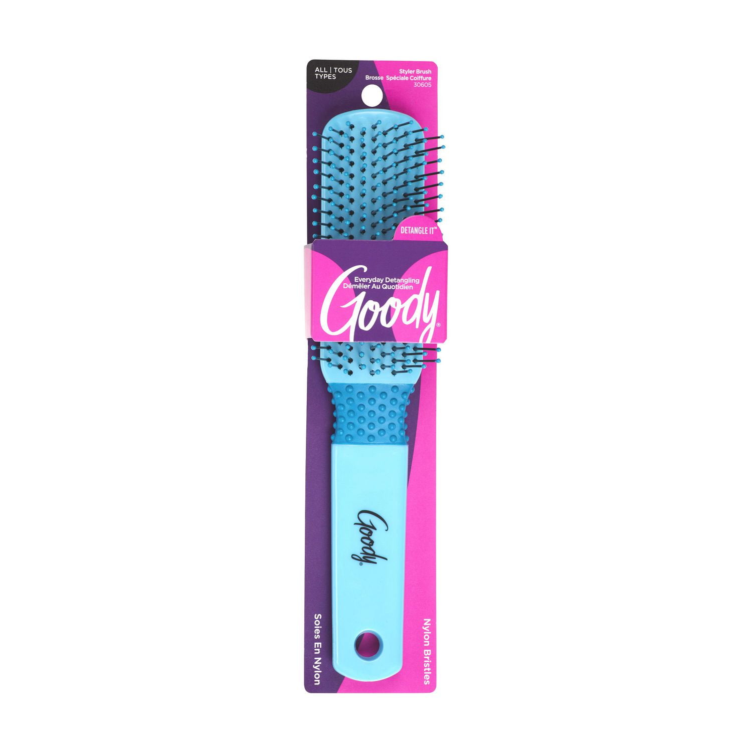 Goody Bright Boost All Purpose Styling Easy Hold Grip Brush, Colors May ...