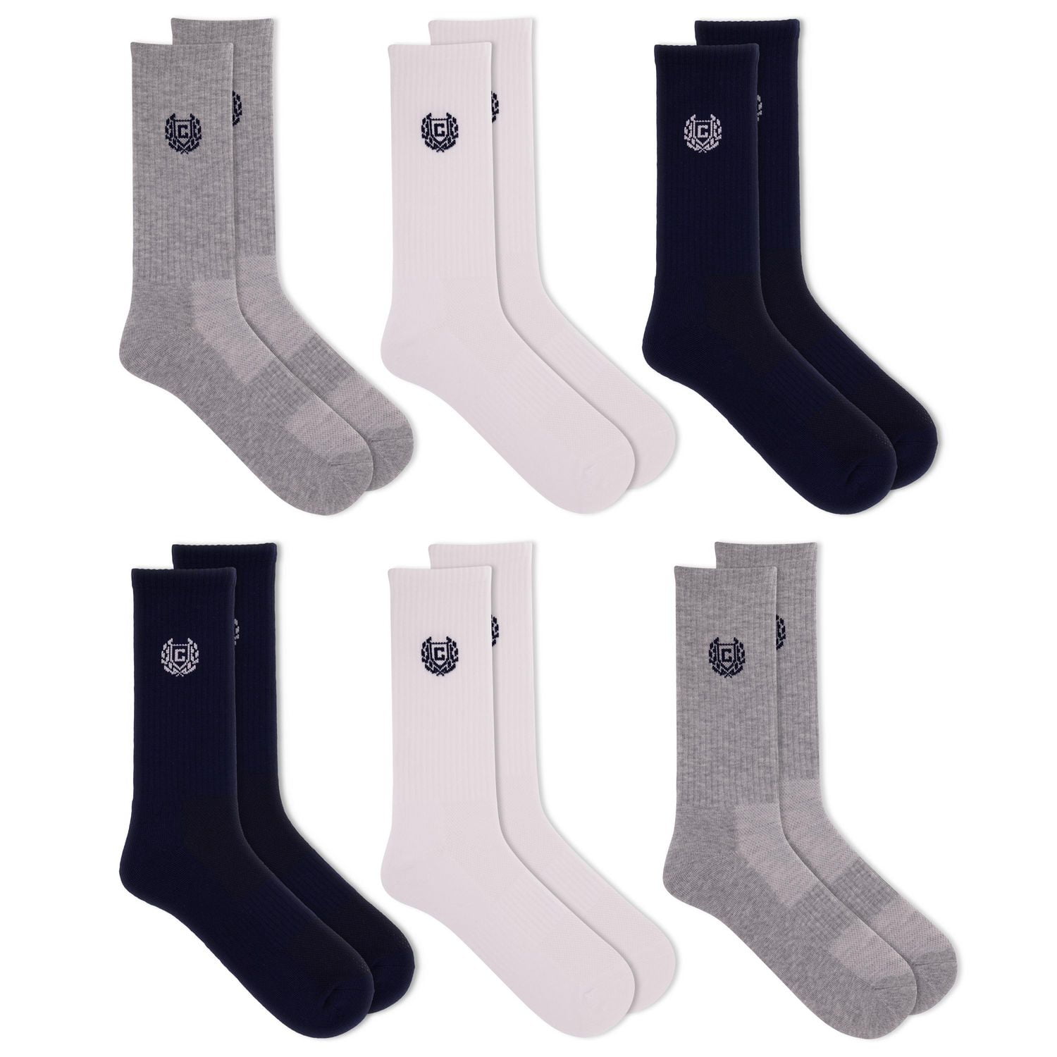 Click here for Chaps Mens Sport 6 Pair Crew Socks 6-12 prices