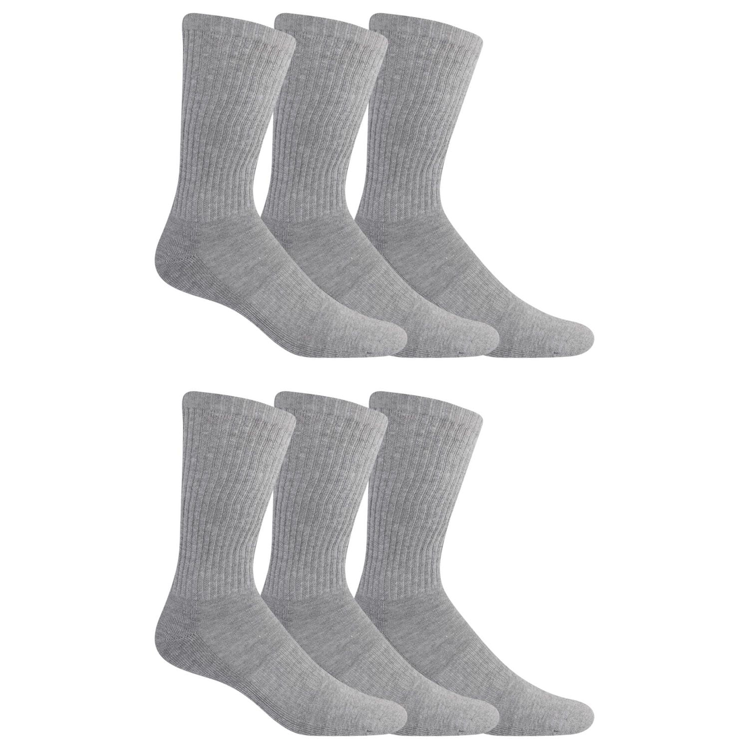 Click here for Athletic Works Mens Cotton Crew Socks 6-Pack 6-12 prices