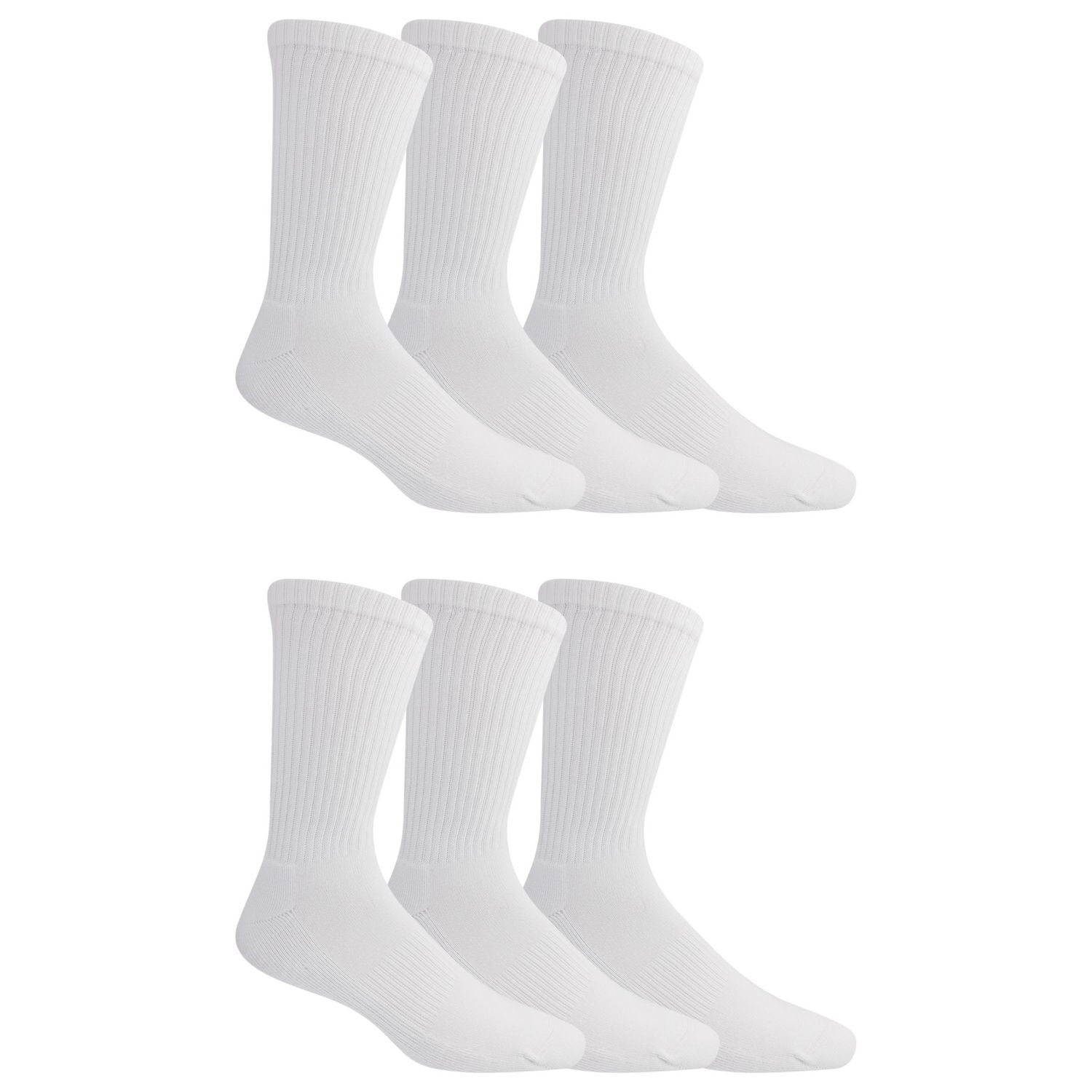 Click here for Athletic Works Mens Cotton Crew Socks 6-Pack 6-12 prices
