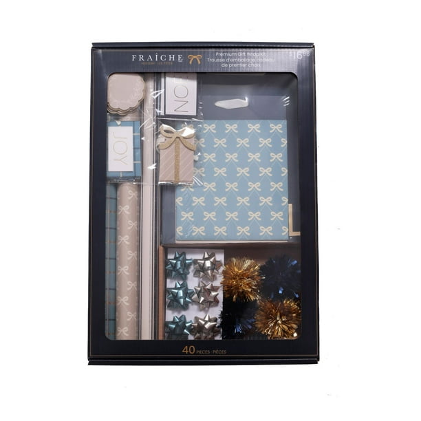FRAÎCHE Holiday Gift Wrap Kit, 40 pack, Fraiche Premium Elegance Kit ...