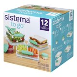 Sistema To Go 12-Piece Lunch Food Storage Container Set, 12 pieces ...