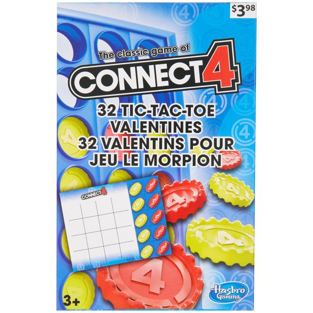 Connect 4 Tic-Tac-Toe Valentine Cards, Paper Activity, Multi-Colored ...