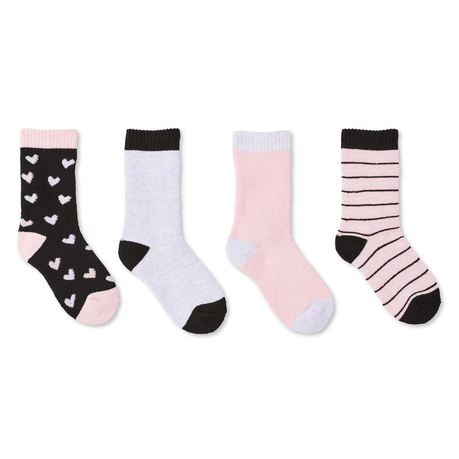 Click here for Athletic Works Girls Crew Socks 4-Pack S prices