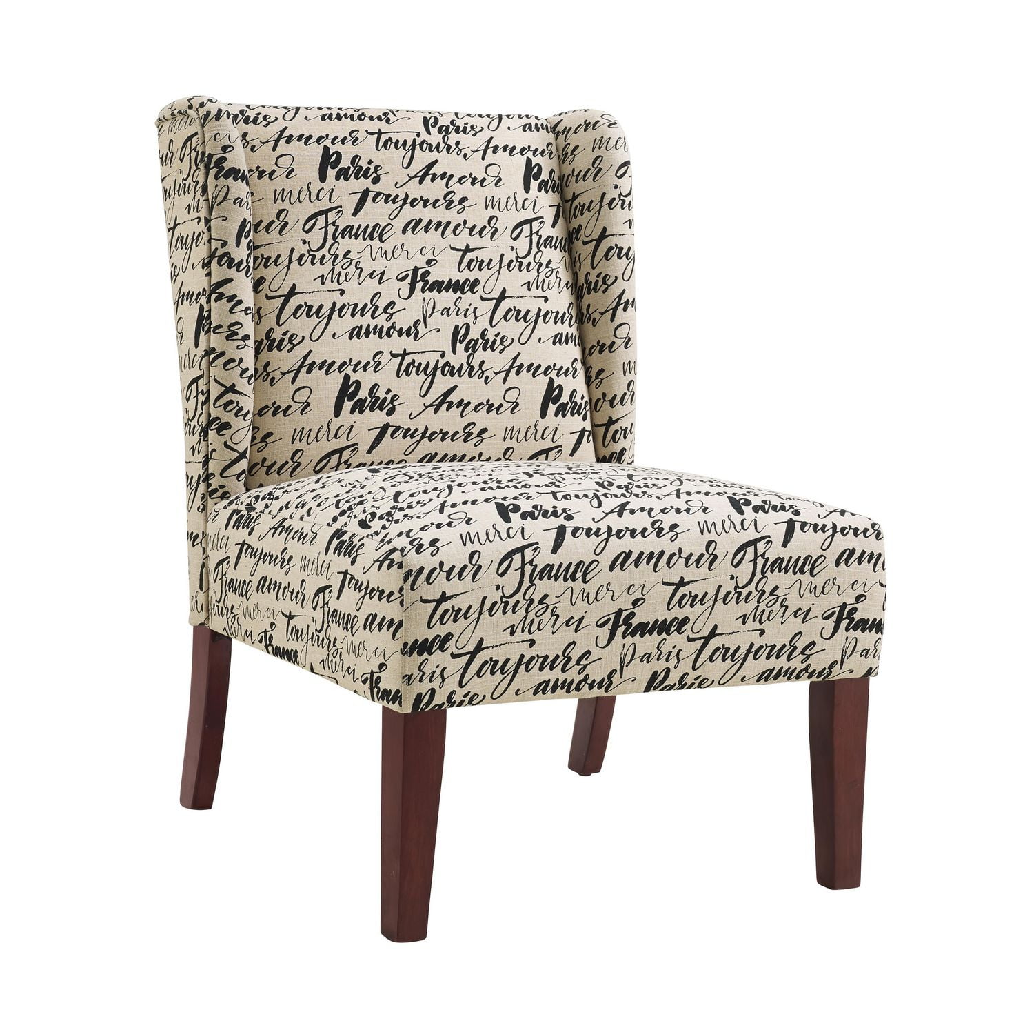 Nicole Script Wing Back Chair | Walmart Canada