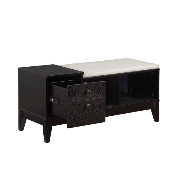 ACME Boyet Bench with Storage in Fabric & Black - Walmart.ca