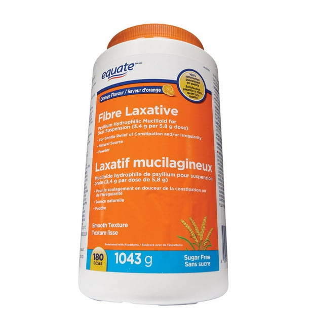 Equate Fibre Laxative Orange Flavour Sugar Free, 180 doses 1043g ...