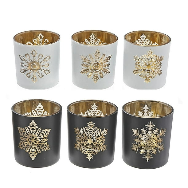 Glass Tealight Holders (Single Snowflake) (Asstd) - Set of 6 - Walmart.ca