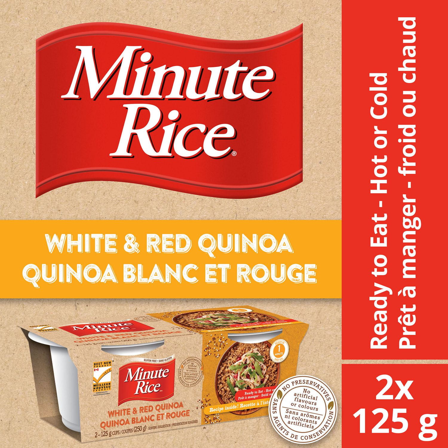 Minute Rice® White and Red Quinoa Cups, 250 g | Walmart Canada