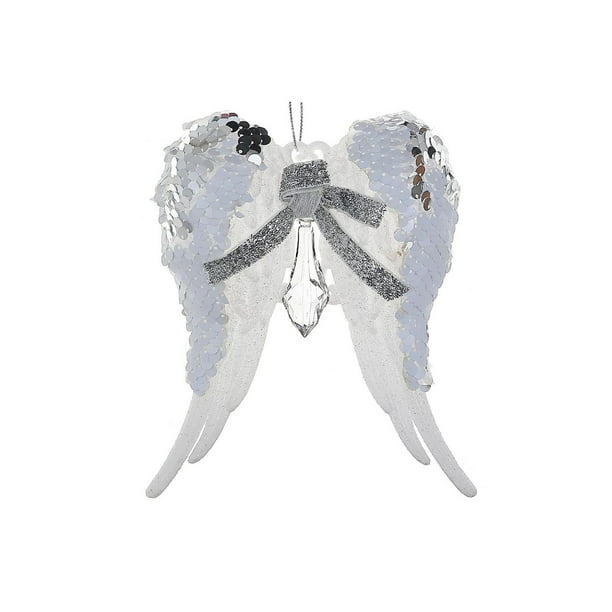 White Glitter Ornament (Angel Wings) - Set of 12 - Walmart.ca