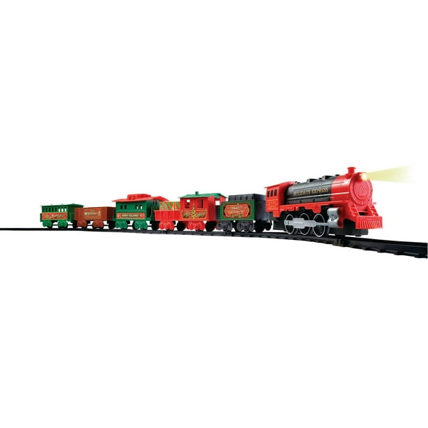 EZTEC BATTERY OPERATED HOLIDAY EXPRESS CHRISTMAS TRAIN SET (54 PIECES ...