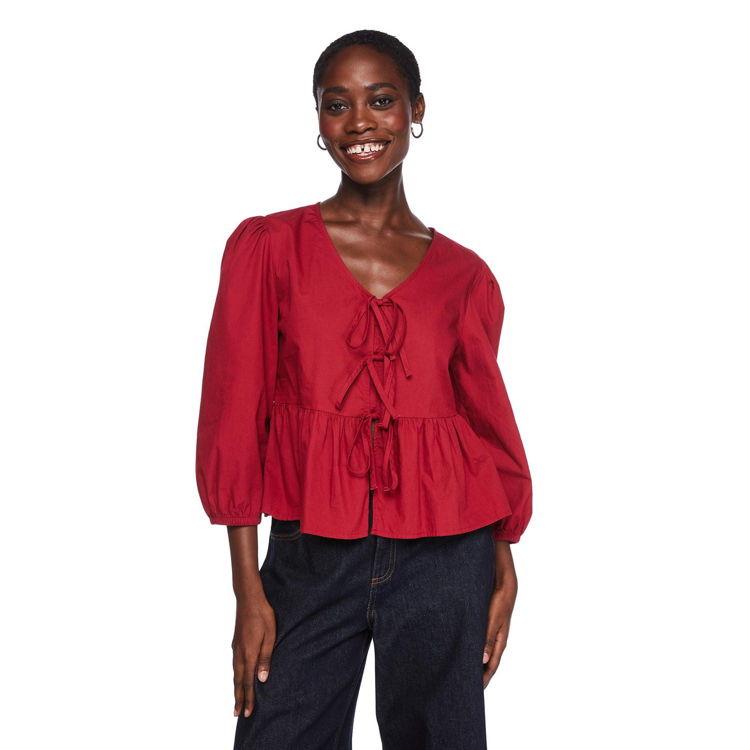 George Women's Tie Front Top - Walmart.ca