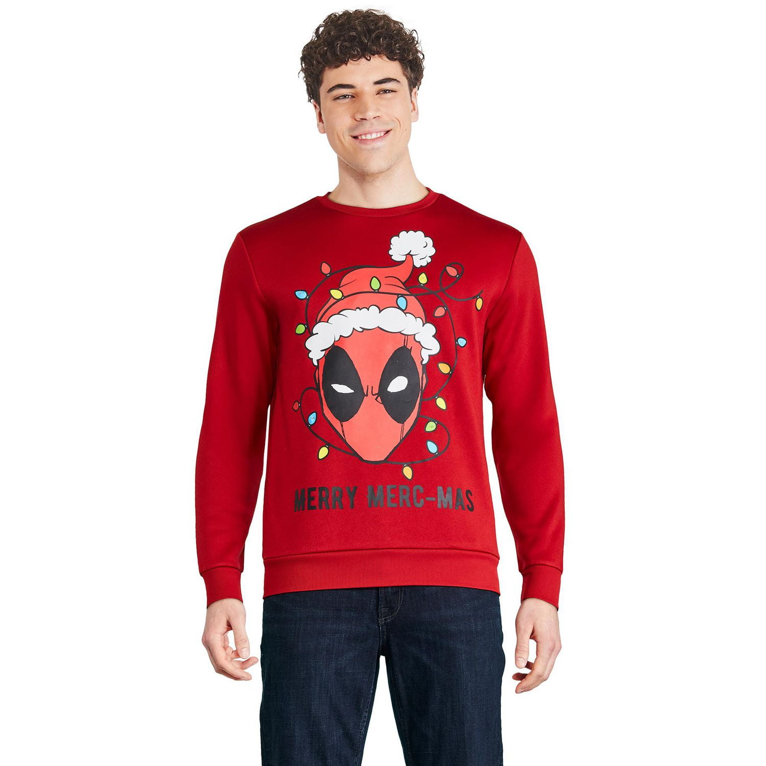 Click here for Dead Pool Marvel Mens Deadpool Light Up Holiday Po... prices