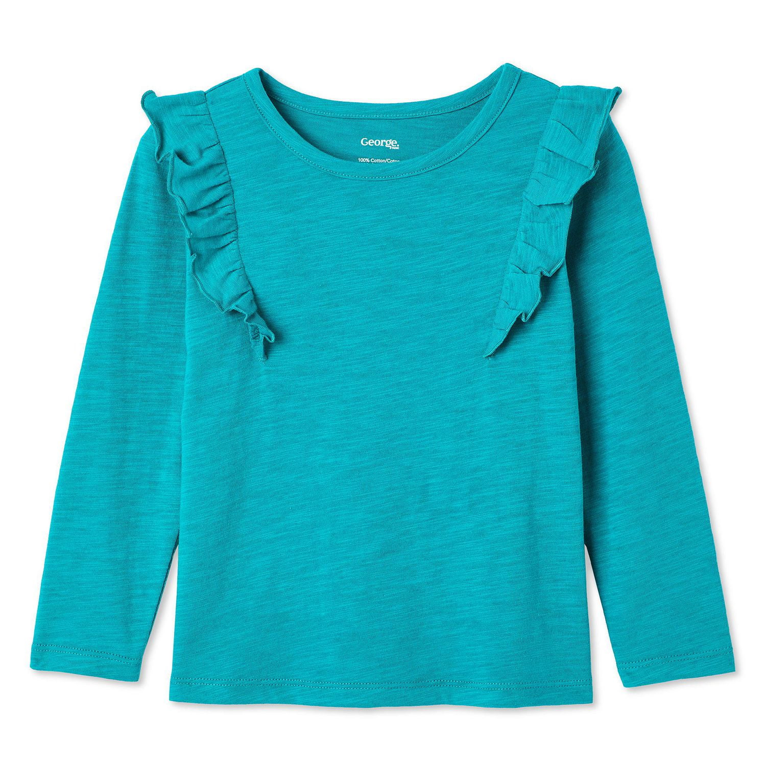 Click here for George Toddler Girls Ruffle Long Sleeve Tee 2t prices