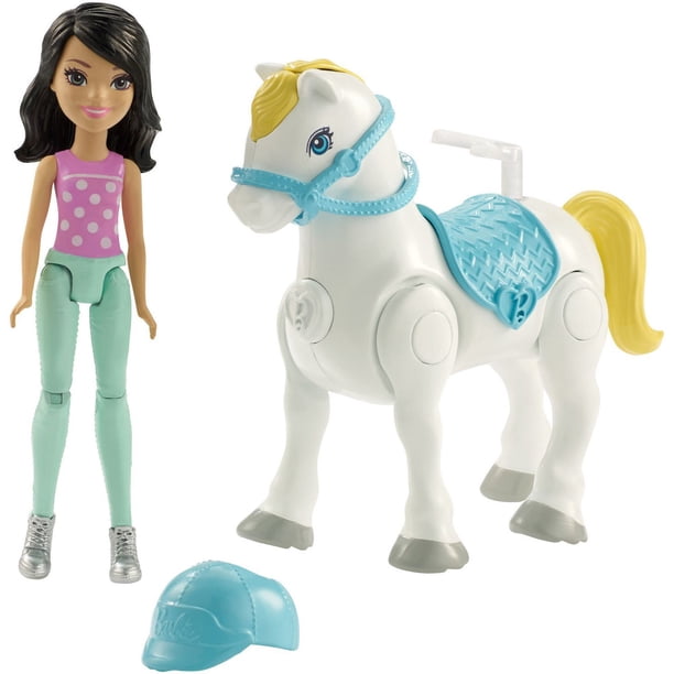 Barbie On-the-Go White Pony and Pink Fashion Doll - Walmart.ca