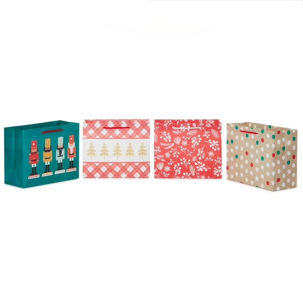 Hallmark Assorted Christmas Gift Bag Bundle, Pack of 4 Medium Bags ...