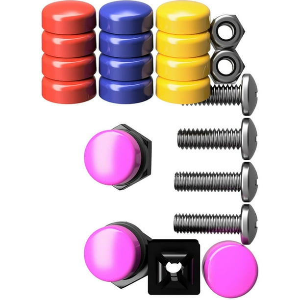 Cruiser Accessories Color License Plate Fastener Caps, Mounting Kit ...
