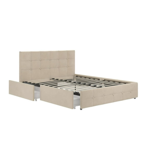 Rose Upholstered Bed with Storage - Walmart.ca