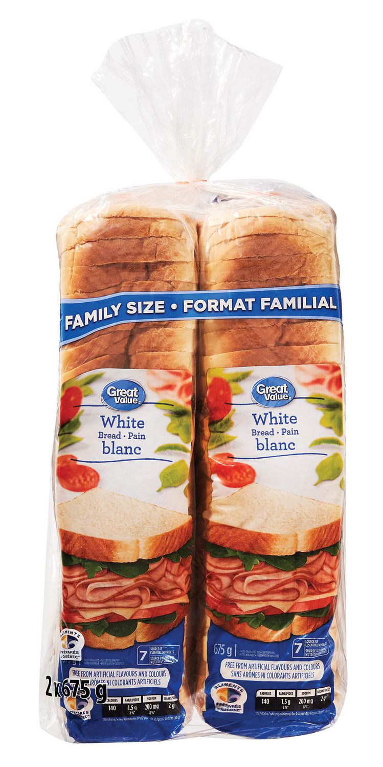 Great Value White Bread Family Size | Walmart Canada