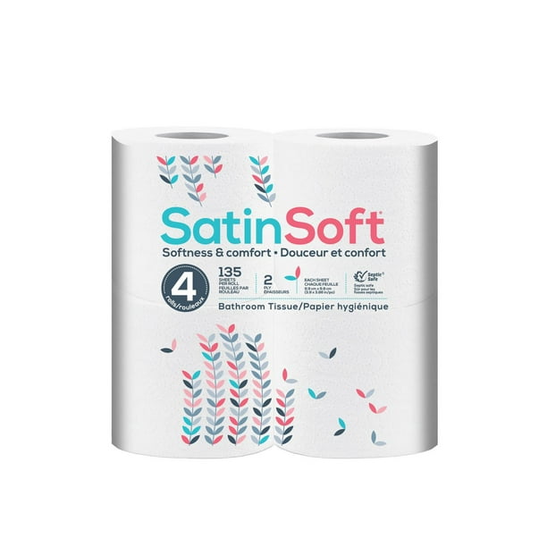 Satin Soft Bathroom Tissue 4 roll - Walmart.ca
