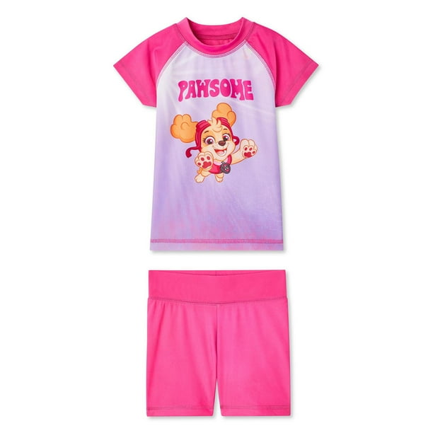 Paw Patrol Toddler Girls' Rash Guard 2-Piece Set, Sizes 2T-5T - Walmart.ca
