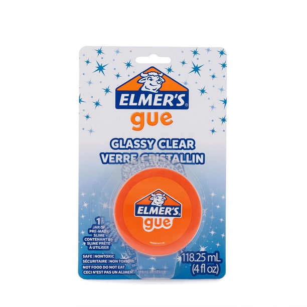 Elmer's Gue Premade Slime, Glassy Clear Slime, Great for Mixing in Add ...