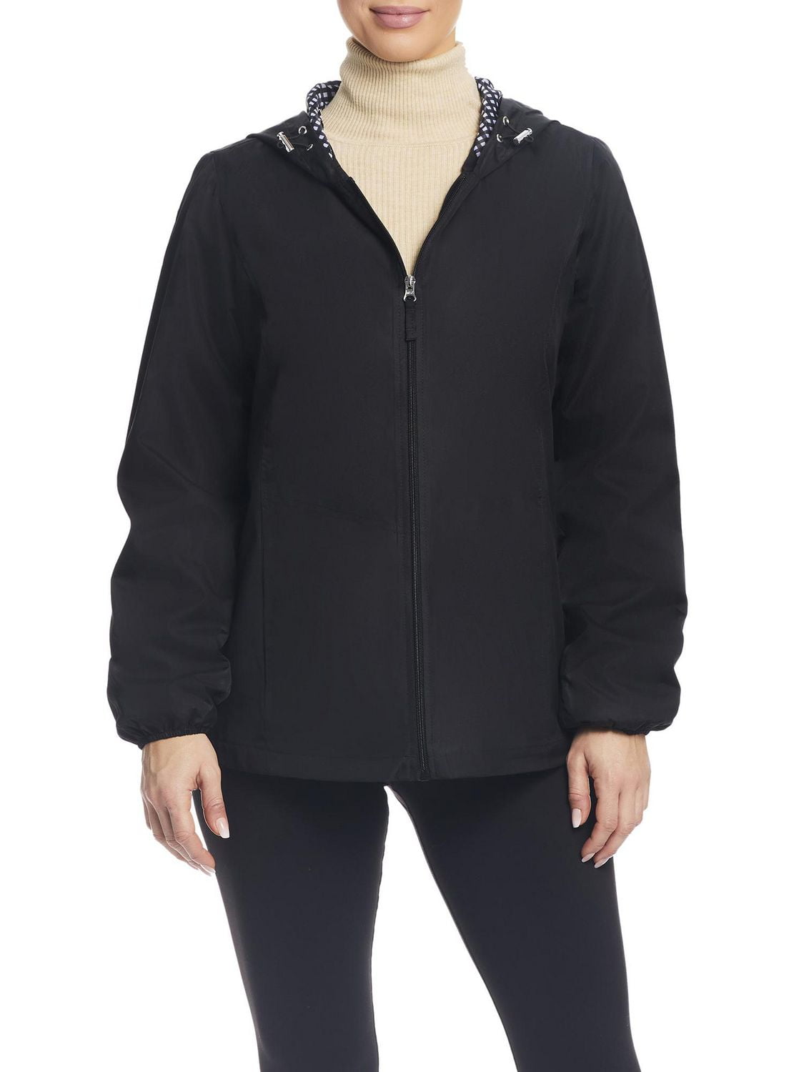 Click here for Details Womens Windbreaker Jacket With Gingham Lin... prices