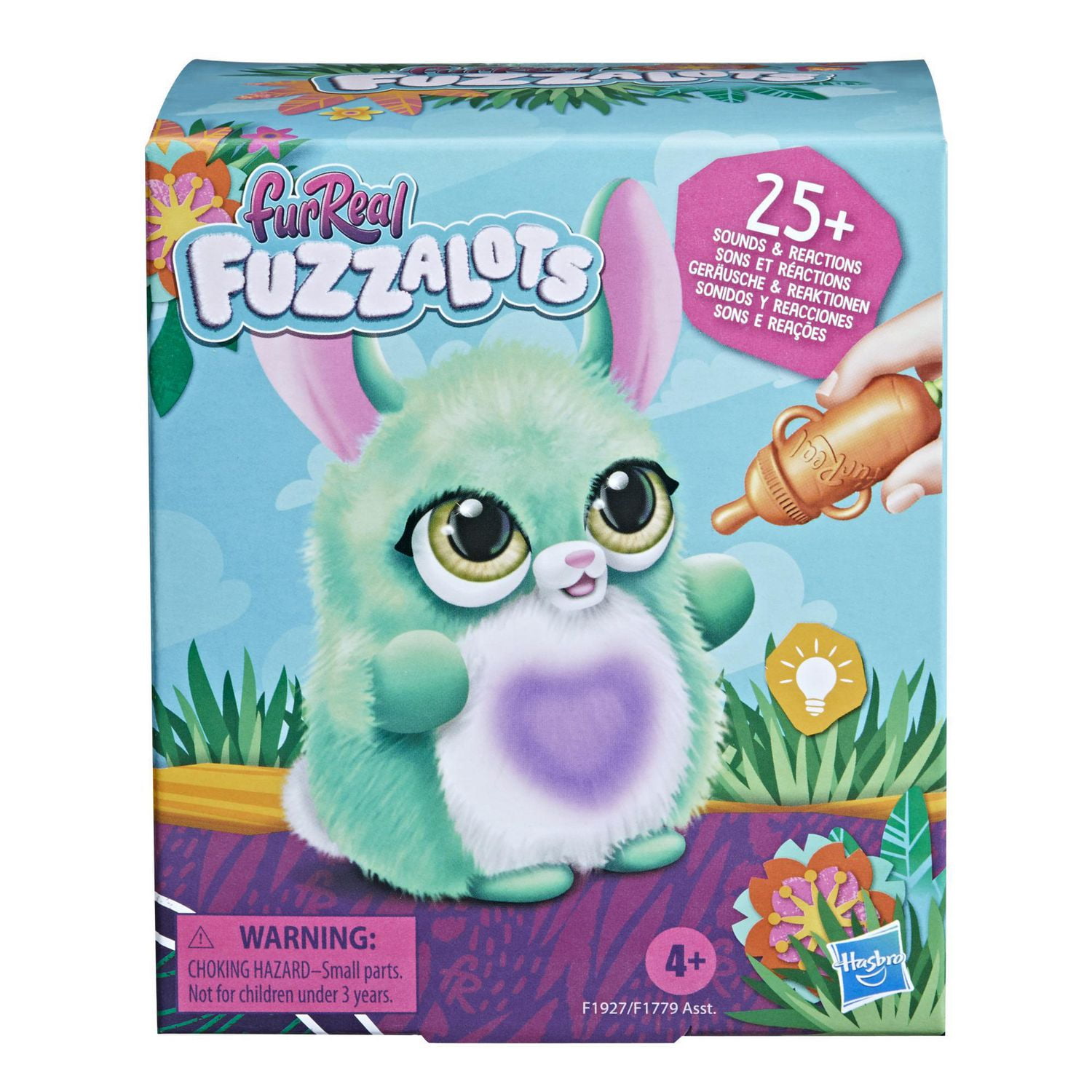furReal Fuzzalots Bunny Interactive Animatronic Color-Change Toy ...