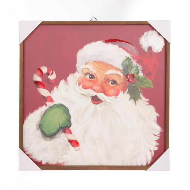 HOLIDAY TIME WOOD SANTA WALL DECOR, WOOD SANTA WALL DECOR - Walmart.ca