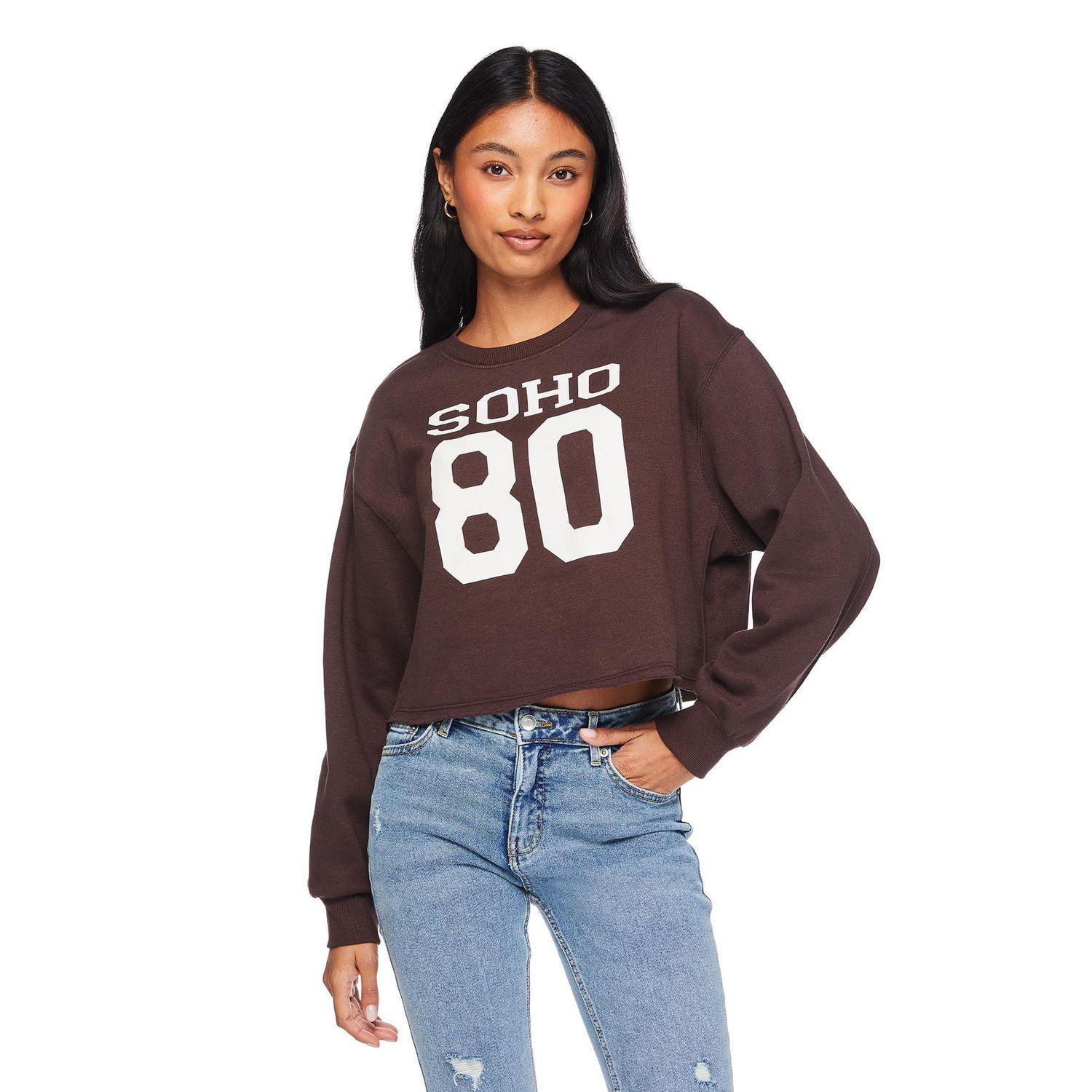 Click here for No Boundaries Womens Cropped Fleece Popover L prices