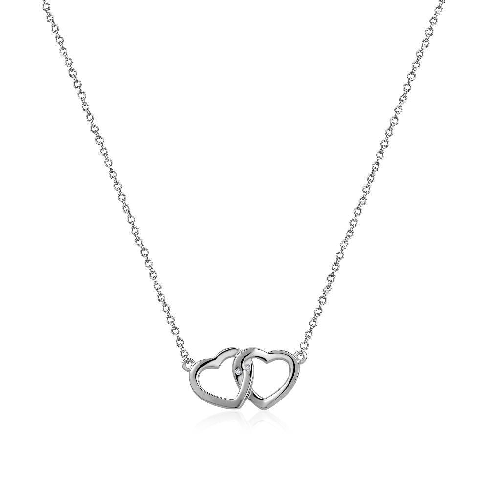 Click here for Luxury Designs Double Heart Interlocking Necklace... prices