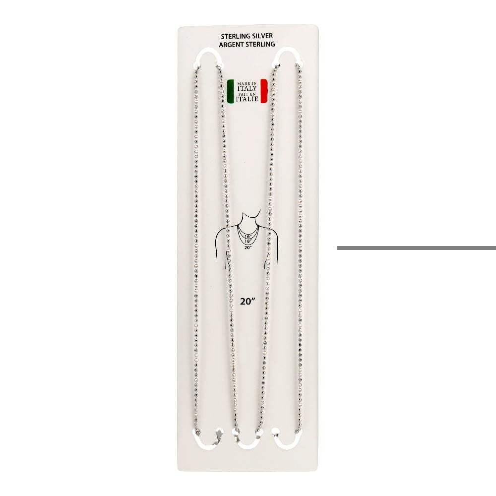 Click here for Luxury Designs Sterling Silver Diamond Cut Bead Ch... prices