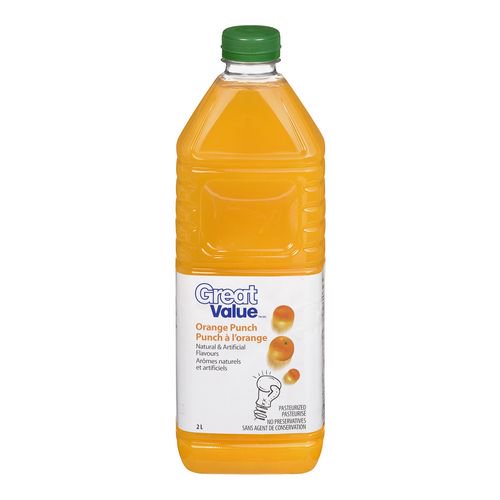 Great Value Orange Drink, 2L, GREAT VALUE ORANGE DRINK - Walmart.ca