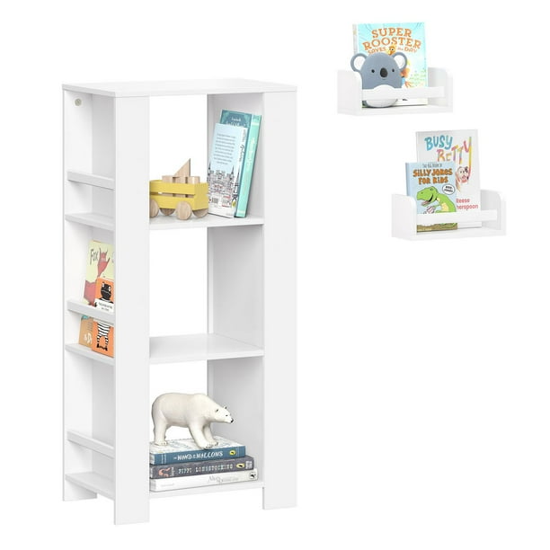 Book Nook Kids Multi-Cubby Storage Tower with 2 Bonus 10" Bookshelves ...
